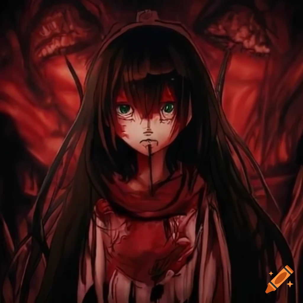 Horror anime concept on Craiyon