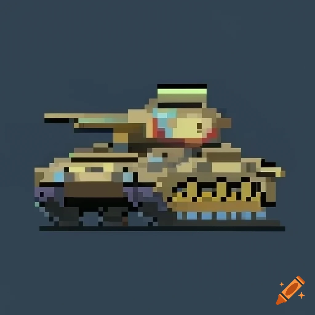 Pixel art panzer tank on Craiyon