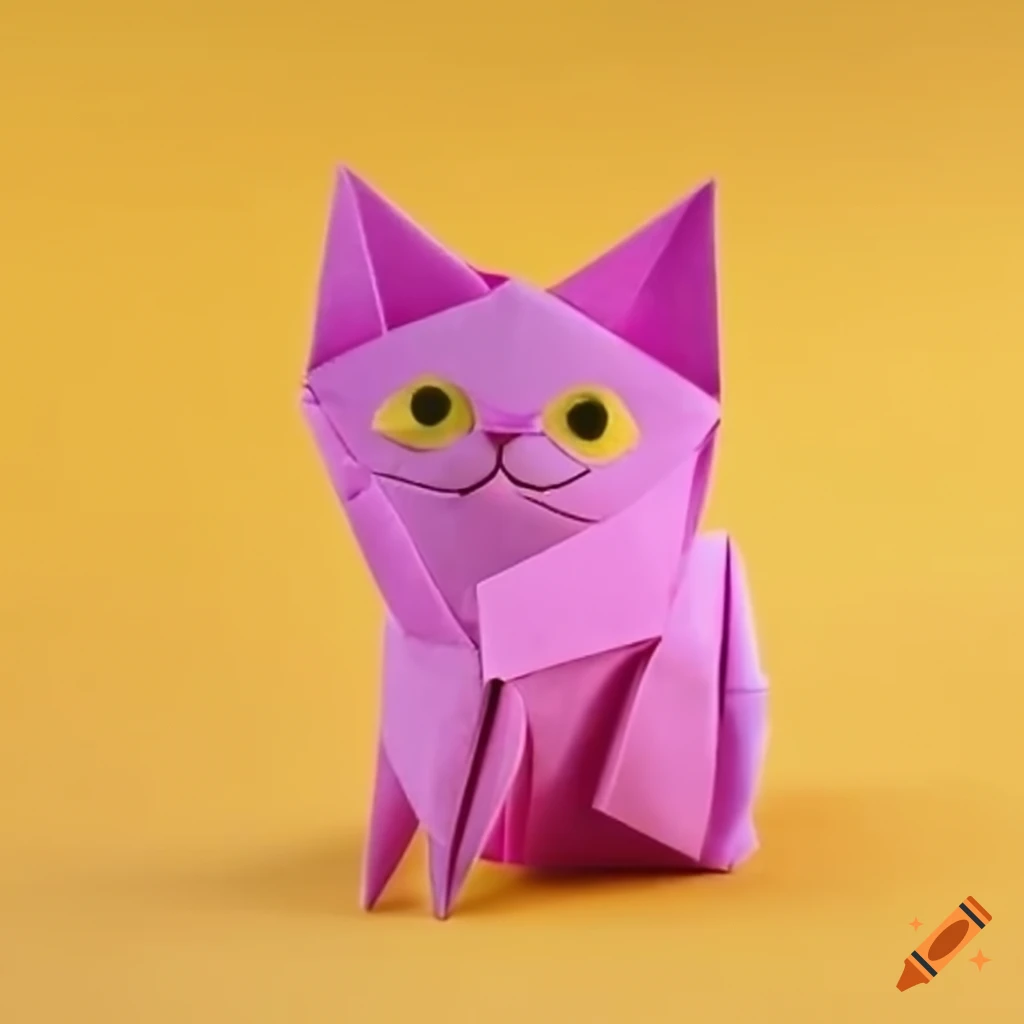 Origami cute cat on Craiyon