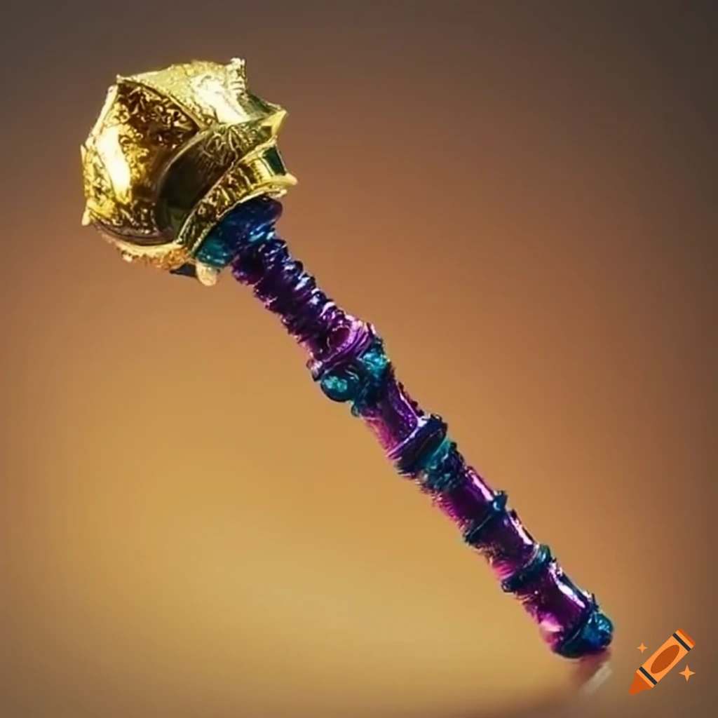 Magic gilded mace on Craiyon