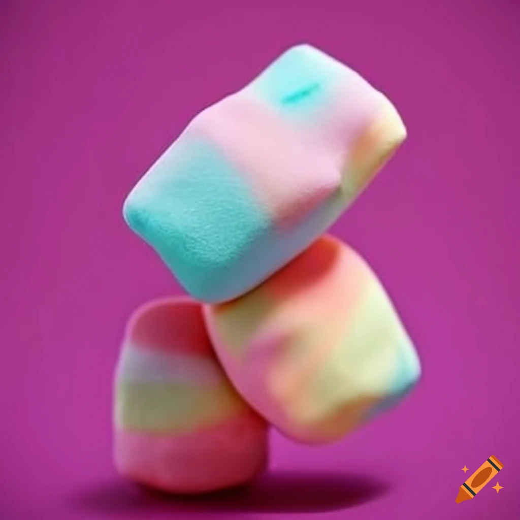 Cute marshmallow candies on Craiyon