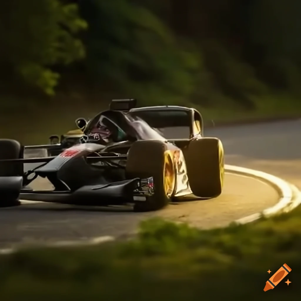 Cat driving a formula 1 car on Craiyon