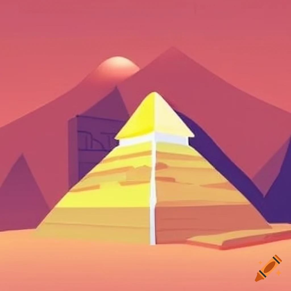 Incomplete pyramid missing its top on Craiyon