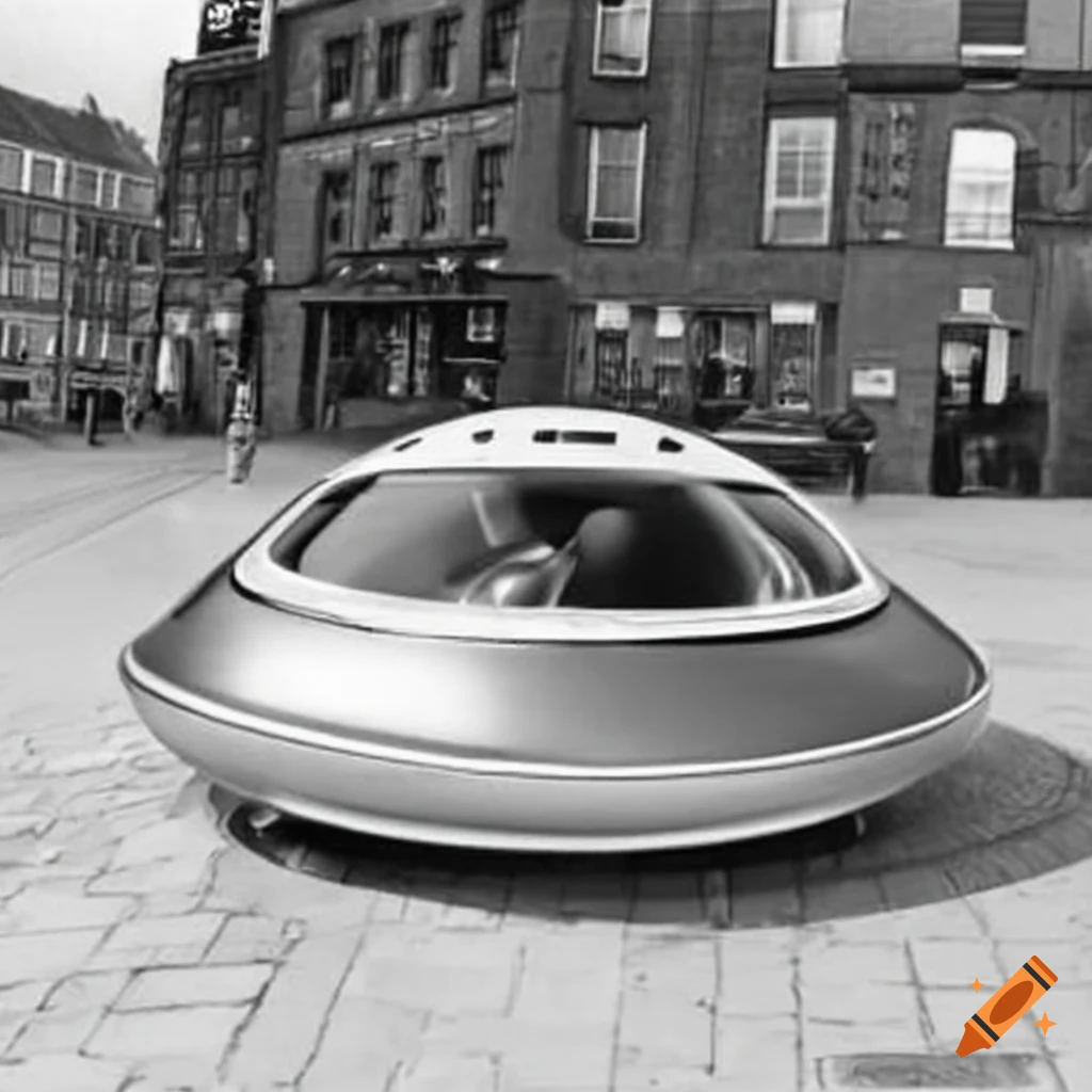 UFO-shaped car on Craiyon