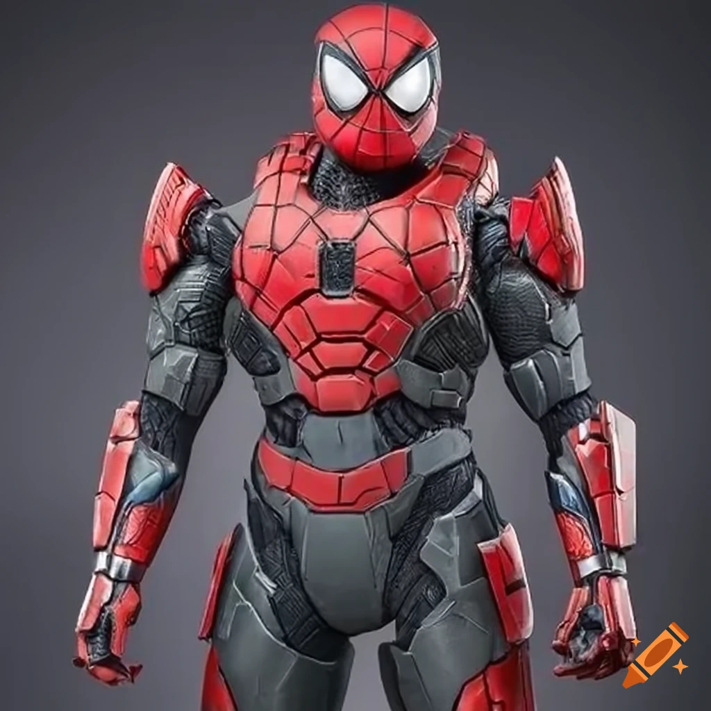 Spider-man in halo armor on Craiyon