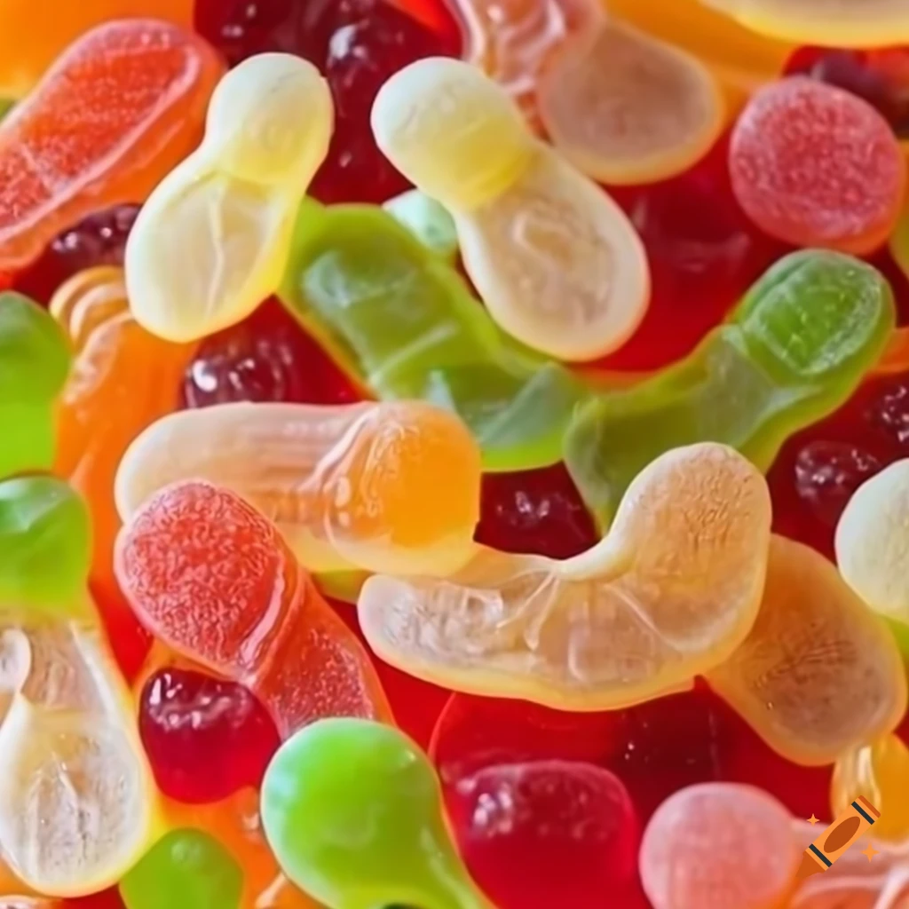 Homemade gummy candies shaped like cicadas on Craiyon