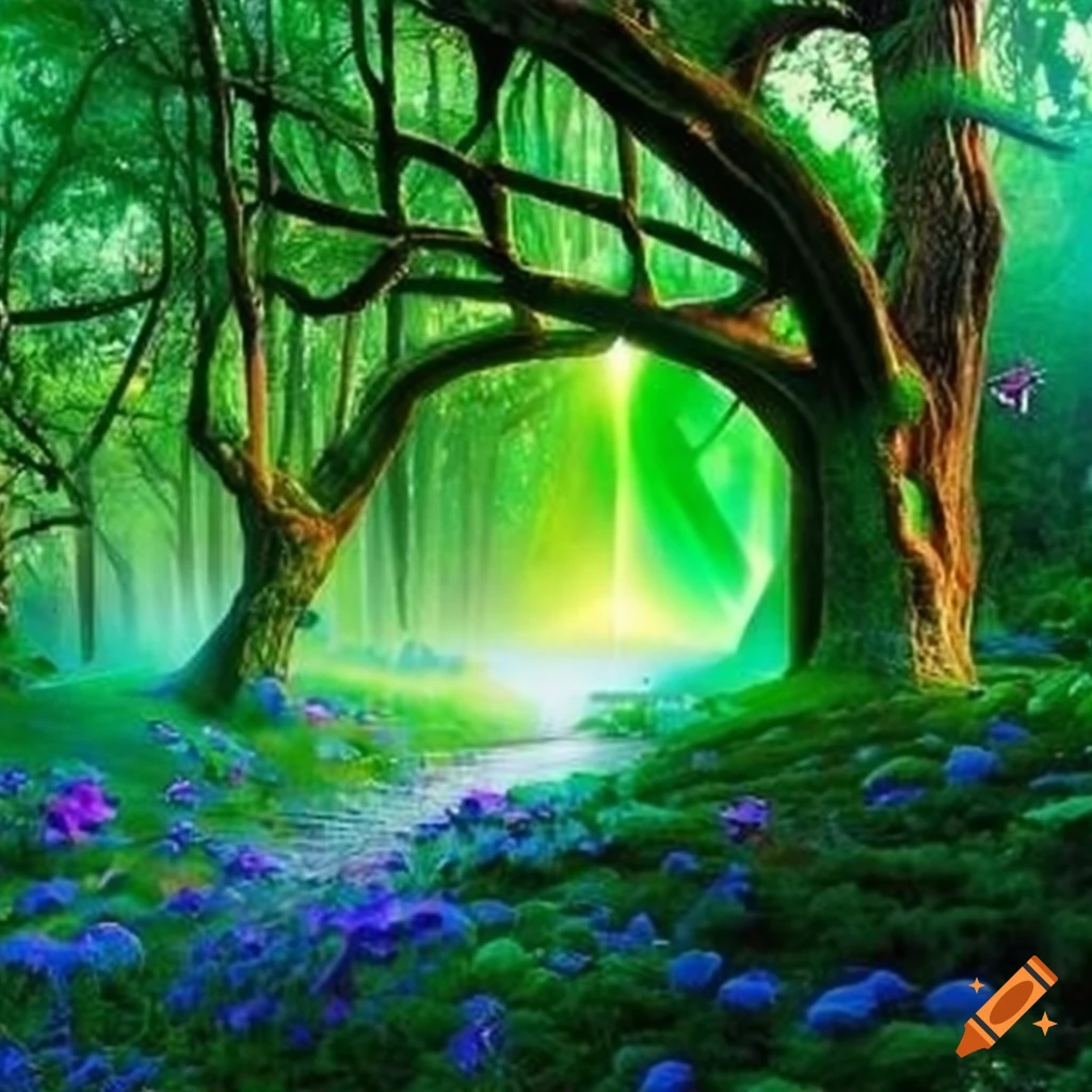 Enchanted hidden forest on Craiyon