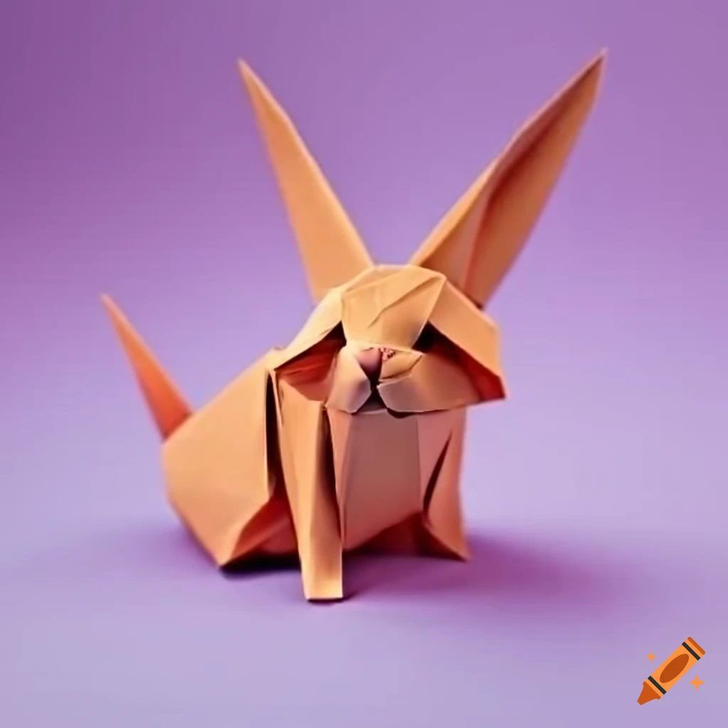 Origami of a cute rabbit on Craiyon