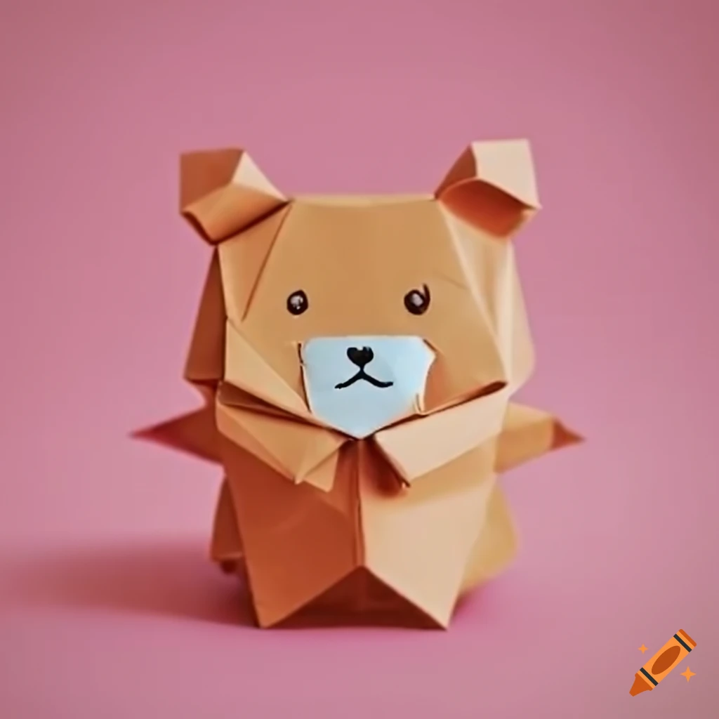 Cute origami bear on Craiyon