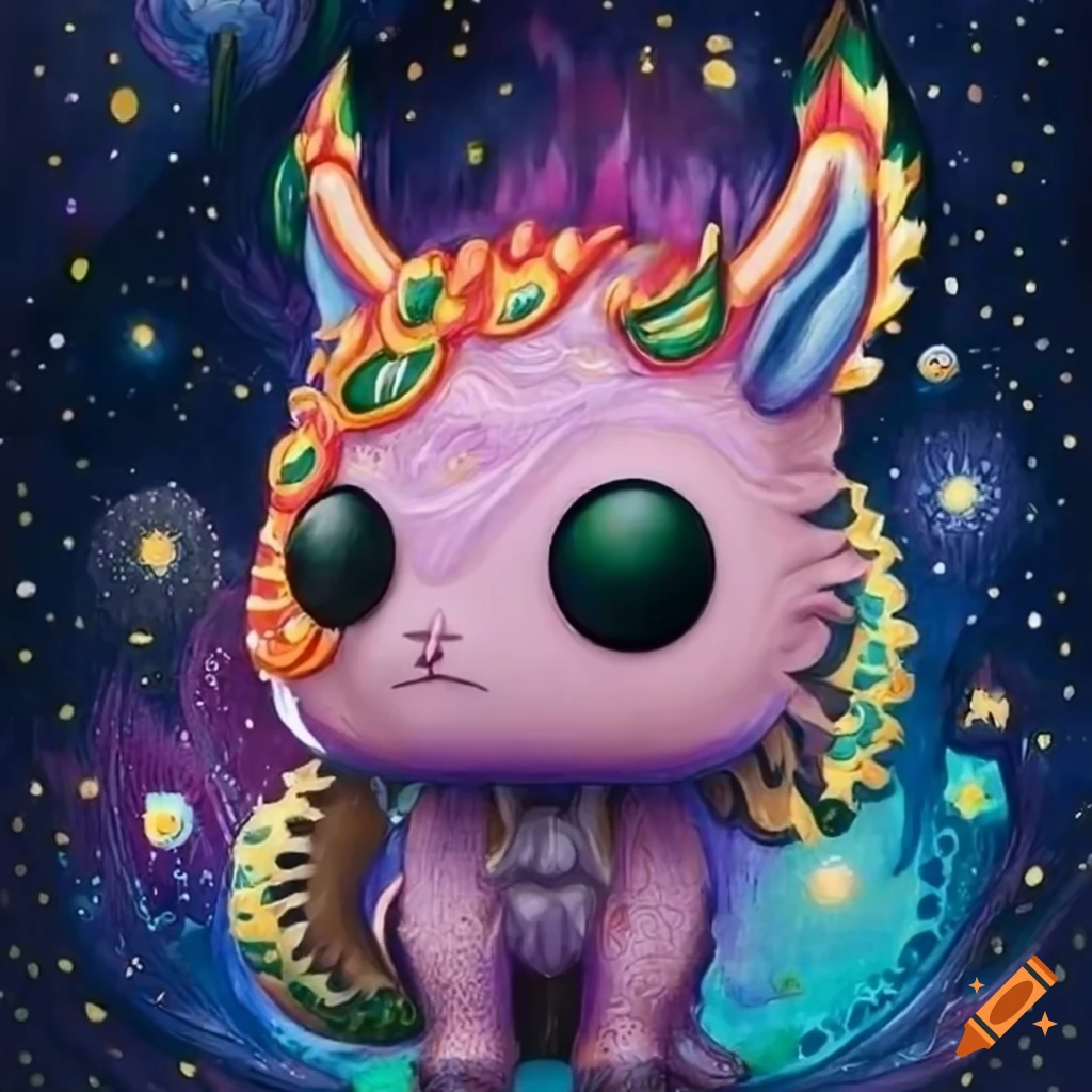 Funko pop world in colored pencil style with a tribal ancient art ...