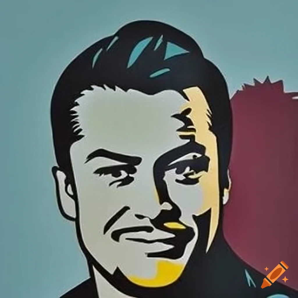 Mike Patton screen print by Roy Lichtenstein on Craiyon