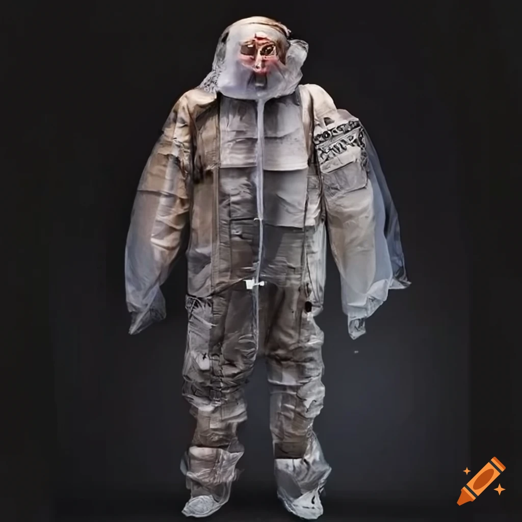 Hospitalized patient in atmospheric pressurized suit with medical ...