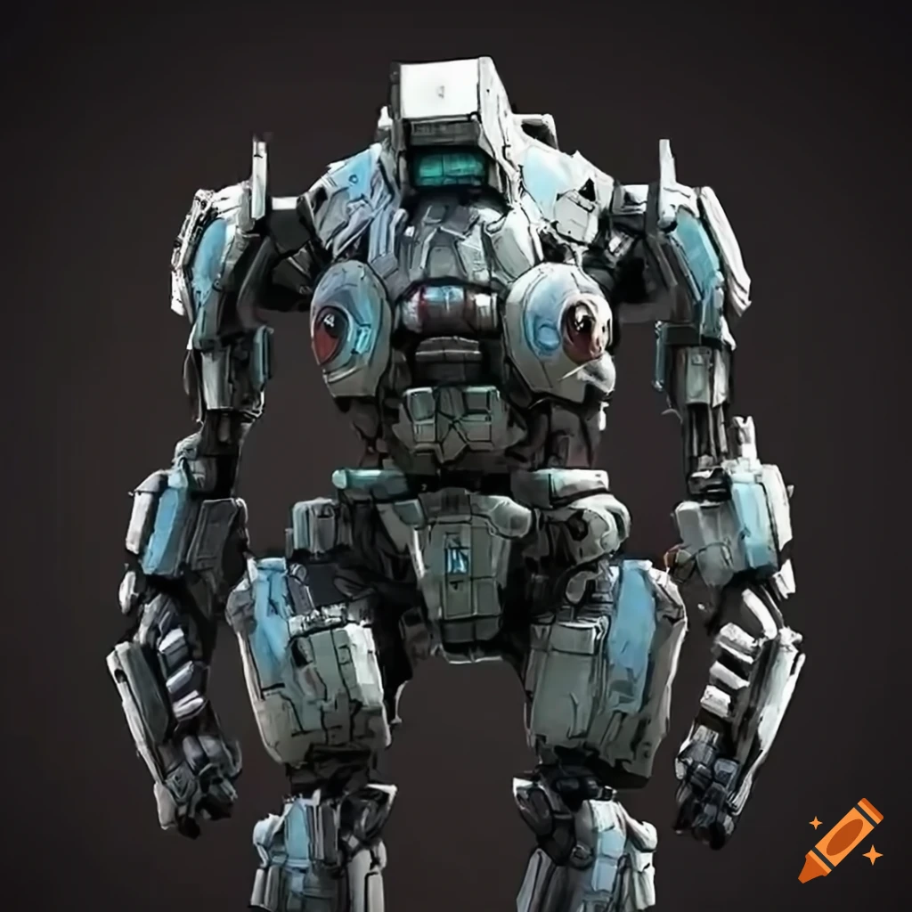 Mech with deep clarity and high definition features on Craiyon