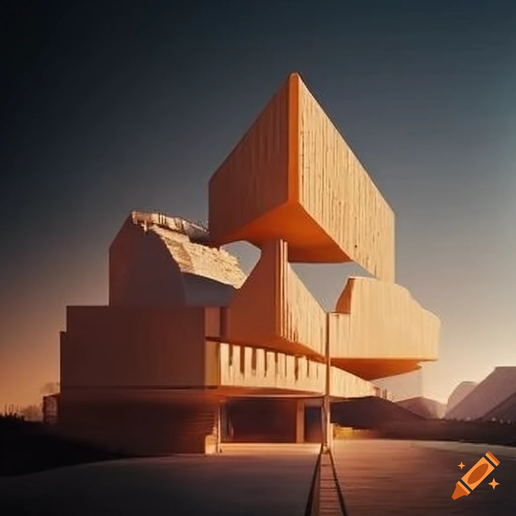 Architecture form strong connections on Craiyon