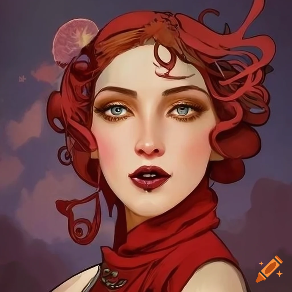 Highly detailed digital art of two women in dark red hijabs in oil ...