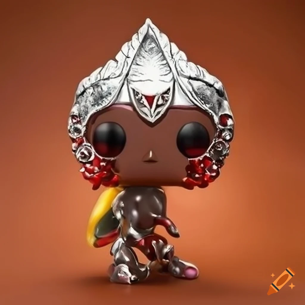 Funko pop world with lemon copper silver metal platted red gem stones ...