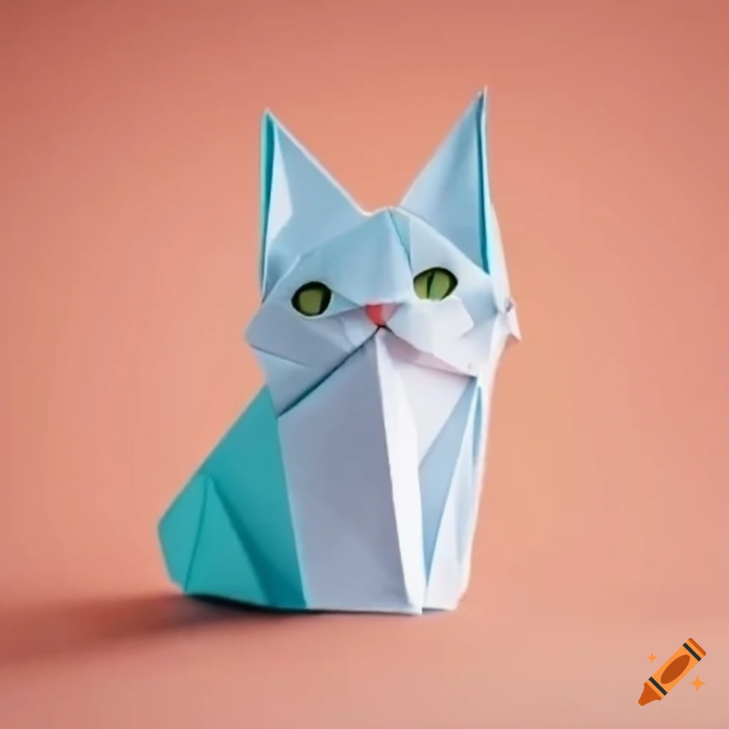 Origami cute cat on Craiyon