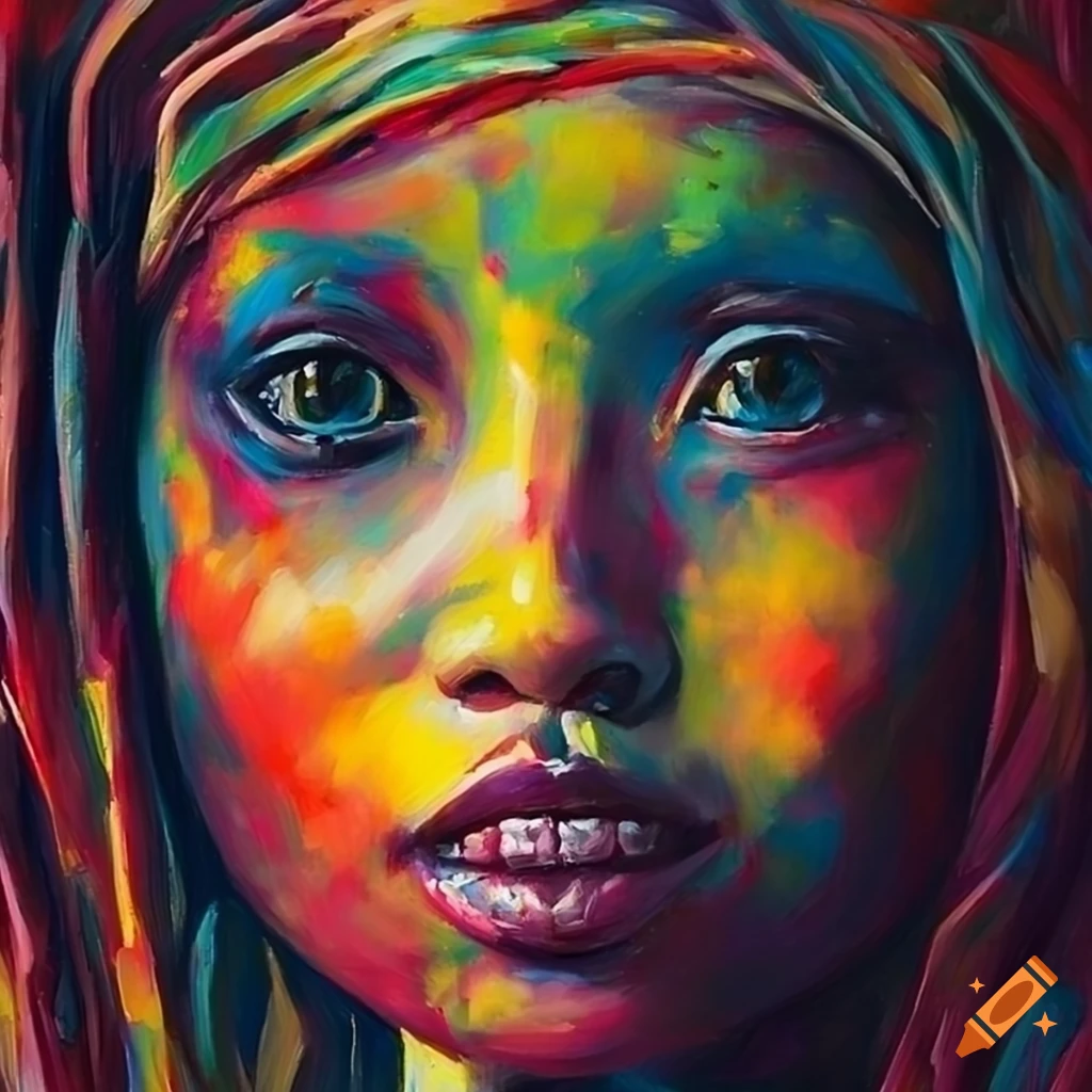 Personal development oil painting with empowering light on Craiyon