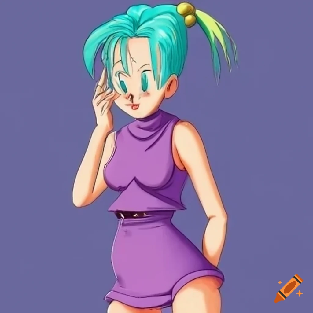 Character With Turquoise Hair In A Purple Outfit Laying In Bed On Craiyon