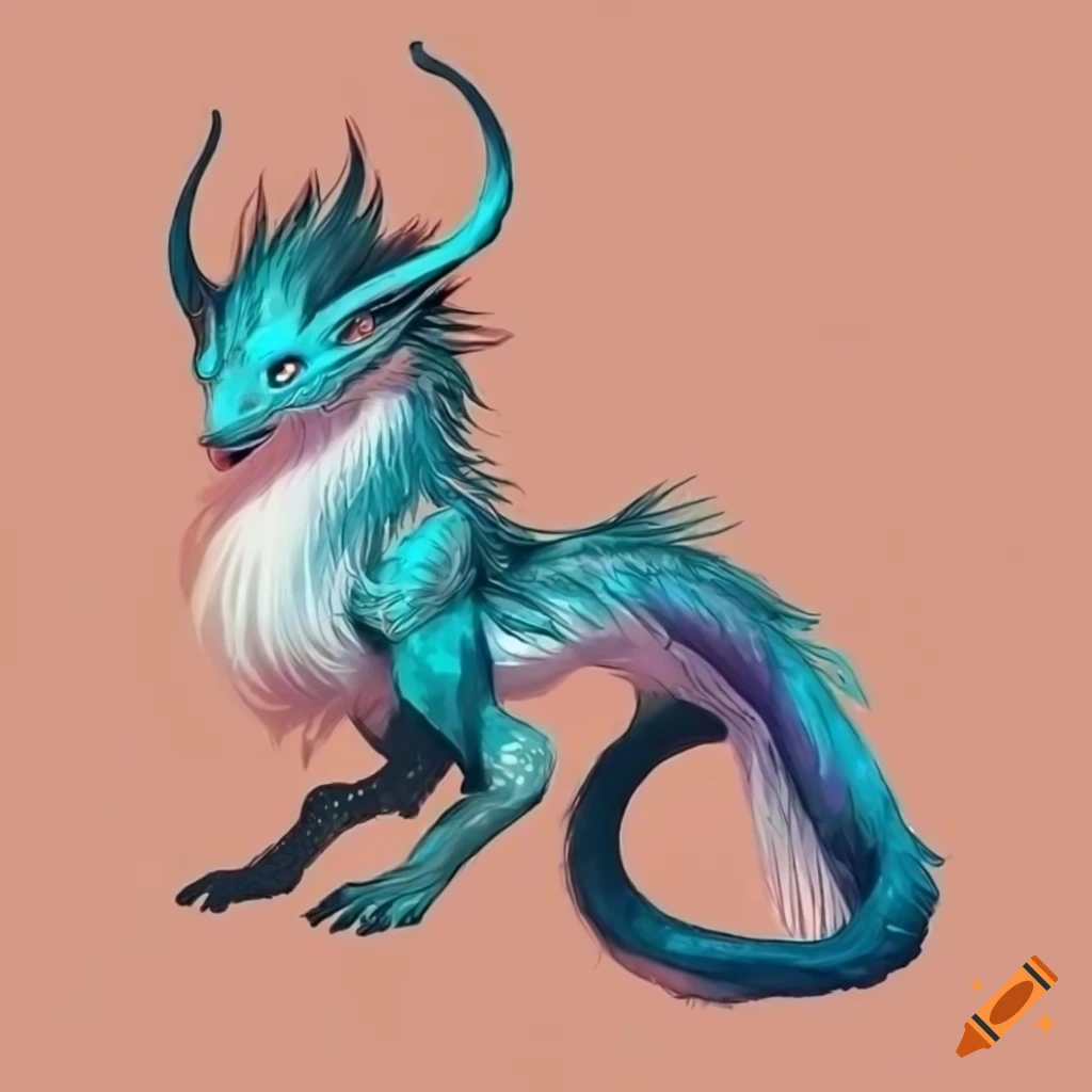 Elegant and graceful hybrid mythical creature with large expressive ...