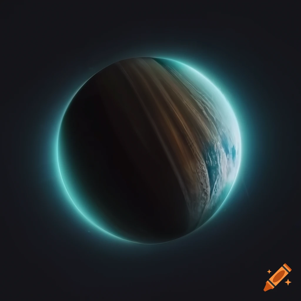 Cyberpunk planet in deep space with asteroids and detailed lighting on ...