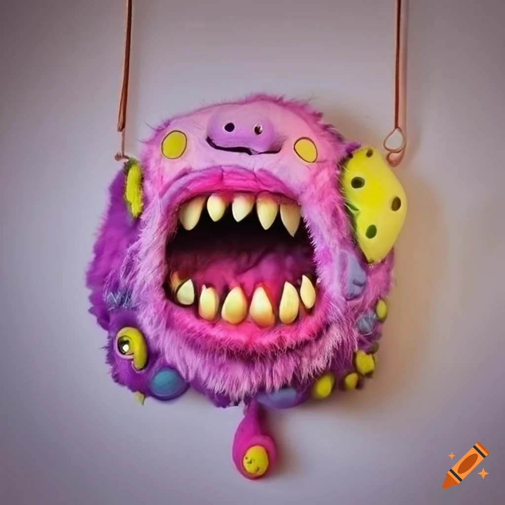 Handmade wall-hanging sculpture of Maw from My Singing Monsters with ...