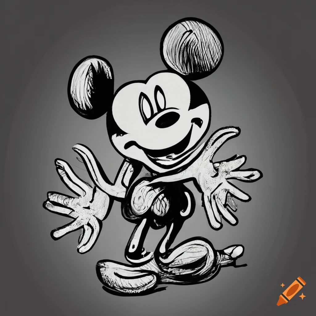 Mickey Mouse Clipart Zwart Wit Mickey And Minnie Kissing Svg, Mickey