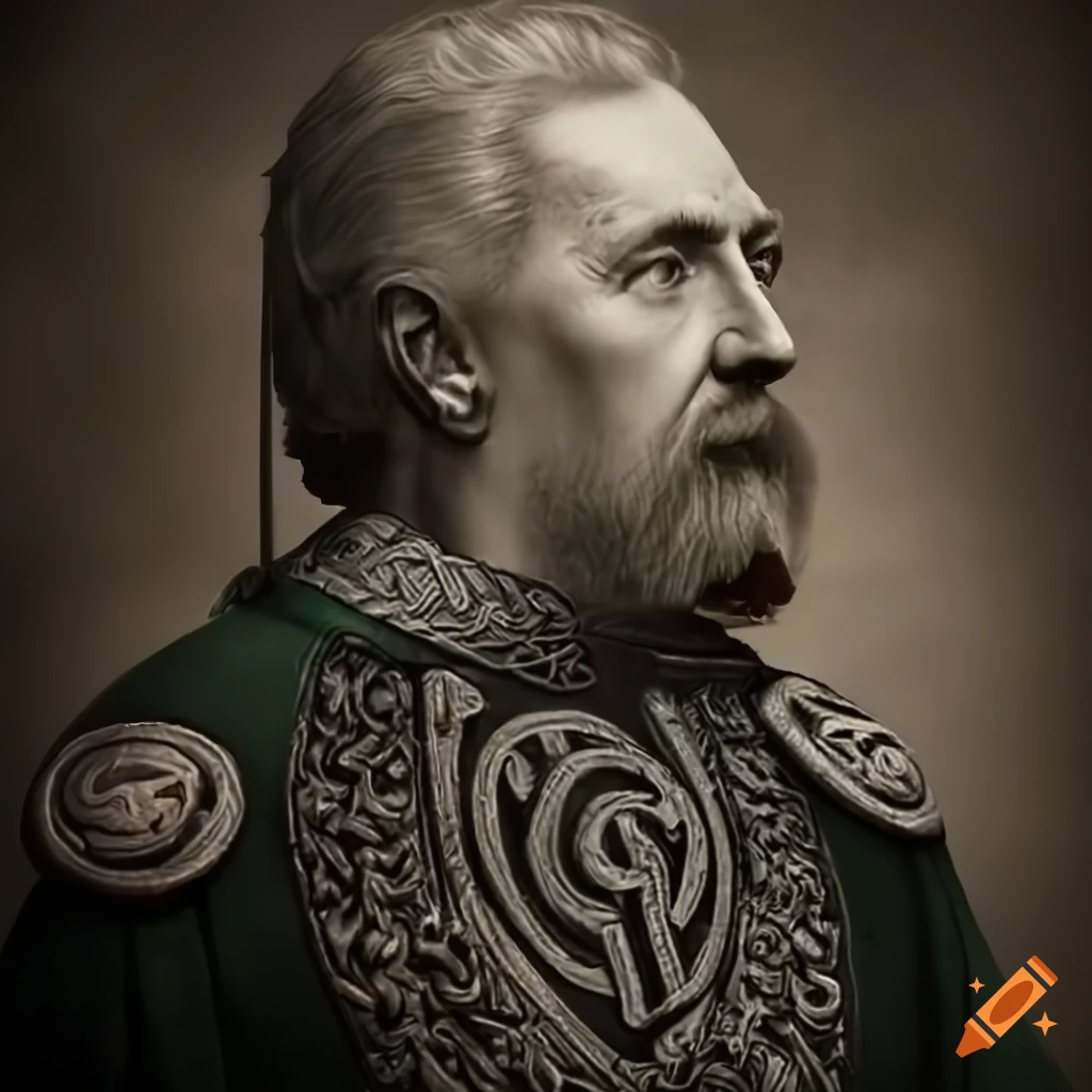 Celtic leader portrait in Hearts of Iron 4 on Craiyon