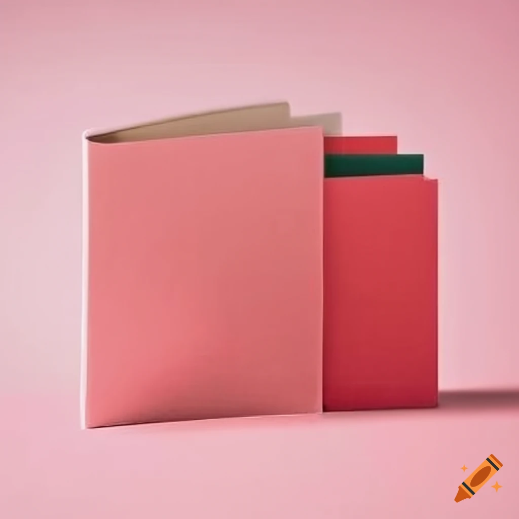 Cardstock paper folder with 3 compartments on Craiyon