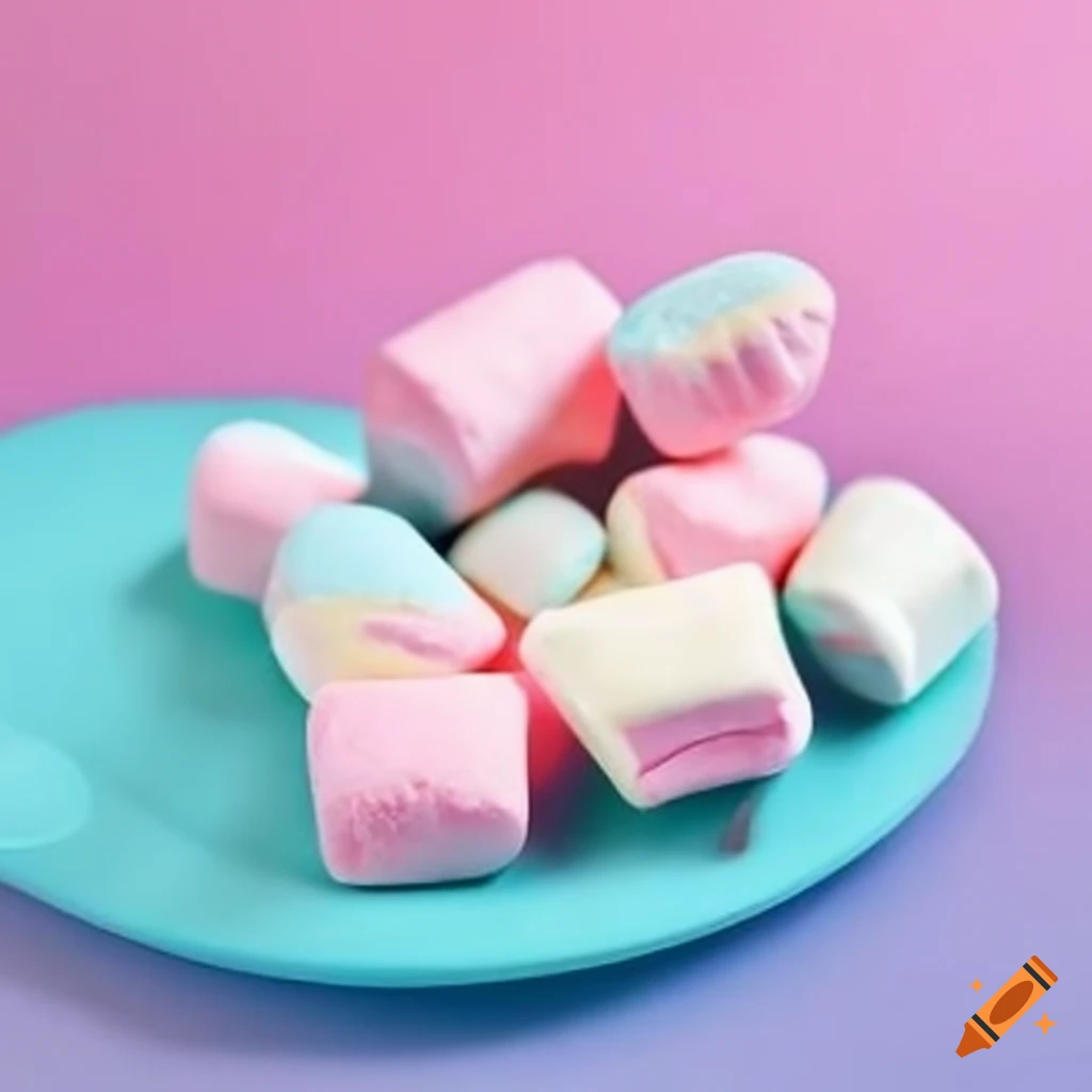 Cute marshmallow candies on Craiyon