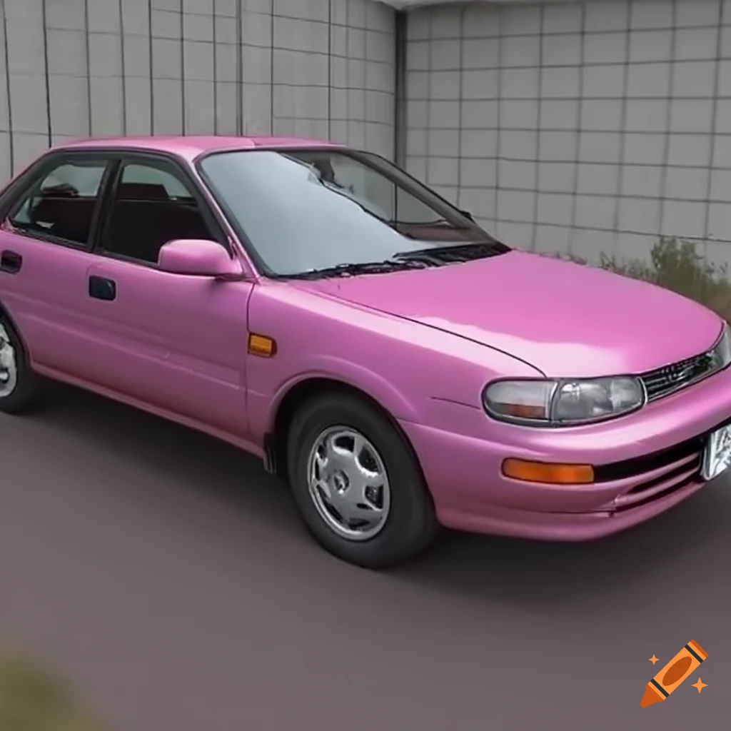 Pink Toyota Corolla 1996 on Craiyon