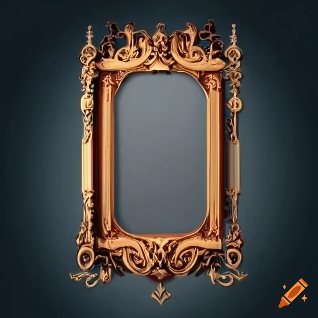 Ornate card game frame on Craiyon