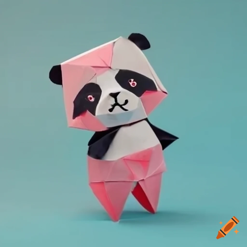 Cute origami panda on Craiyon