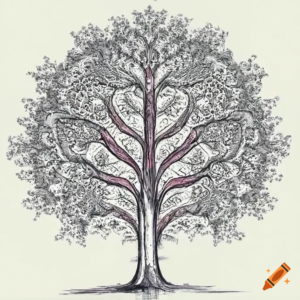 Fractal pattern tree on Craiyon