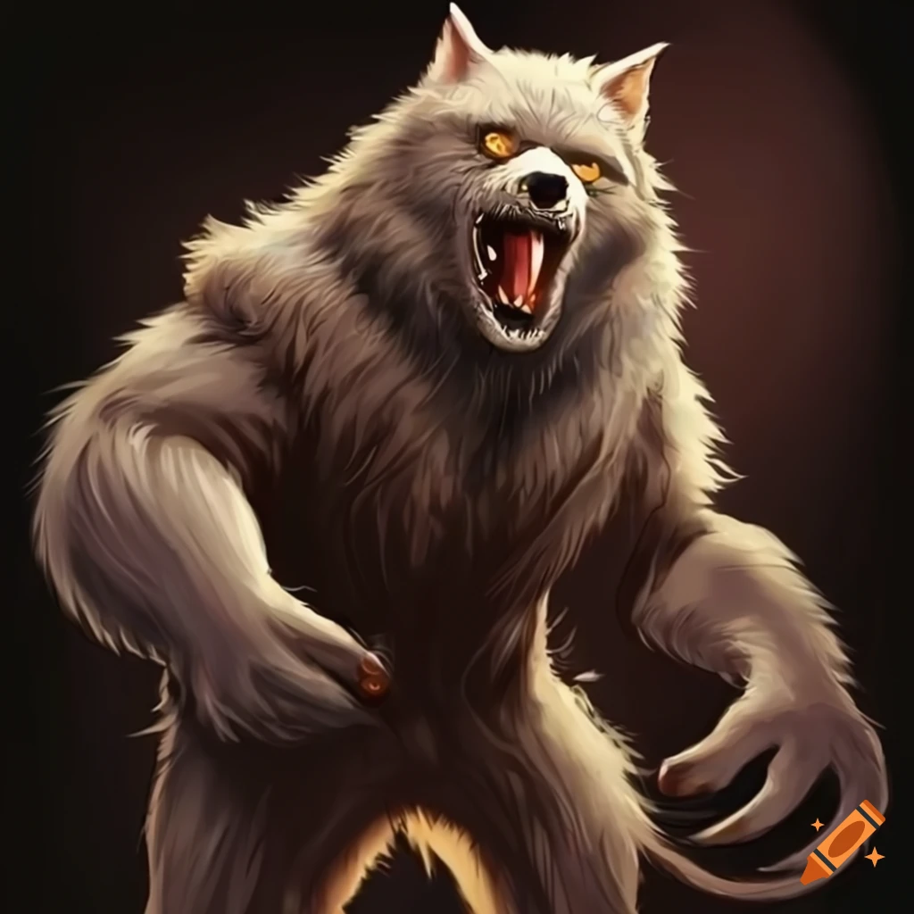 Brown werewolf on Craiyon