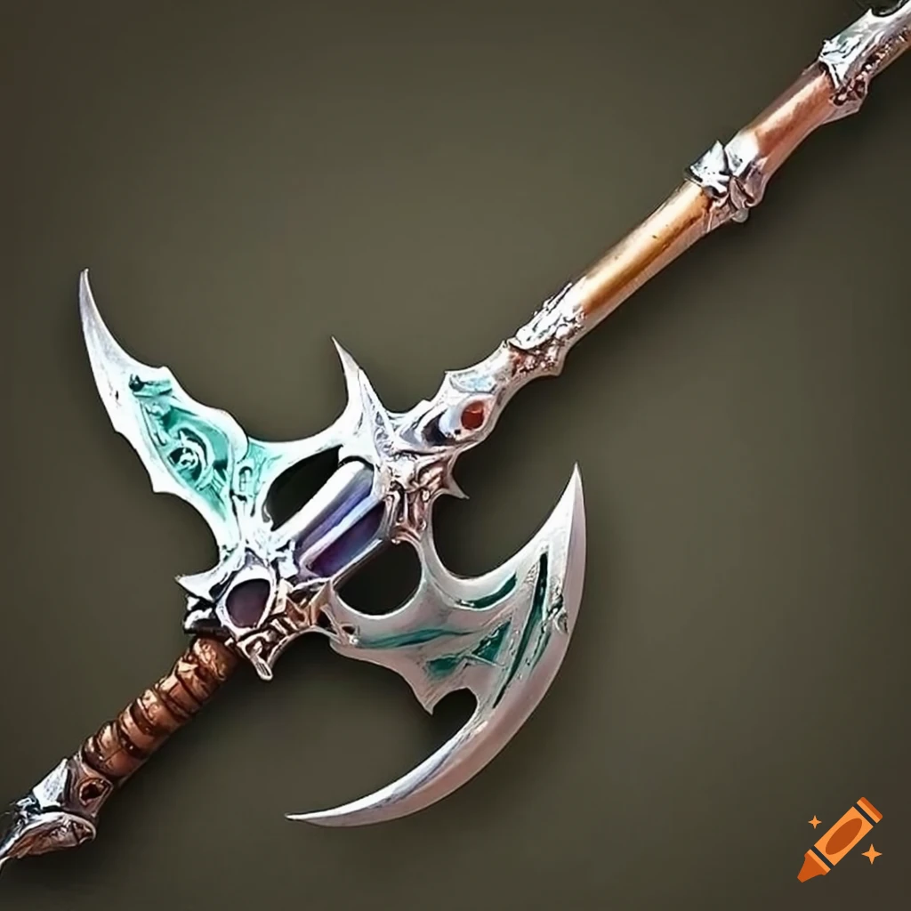 Magic fantasy halberd on Craiyon