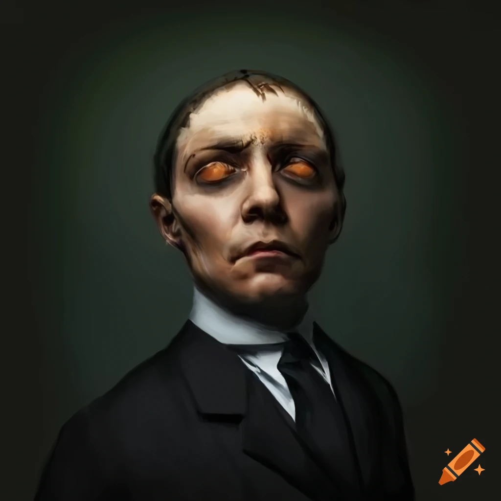 Man in a suit with a cicada head portrait on Craiyon