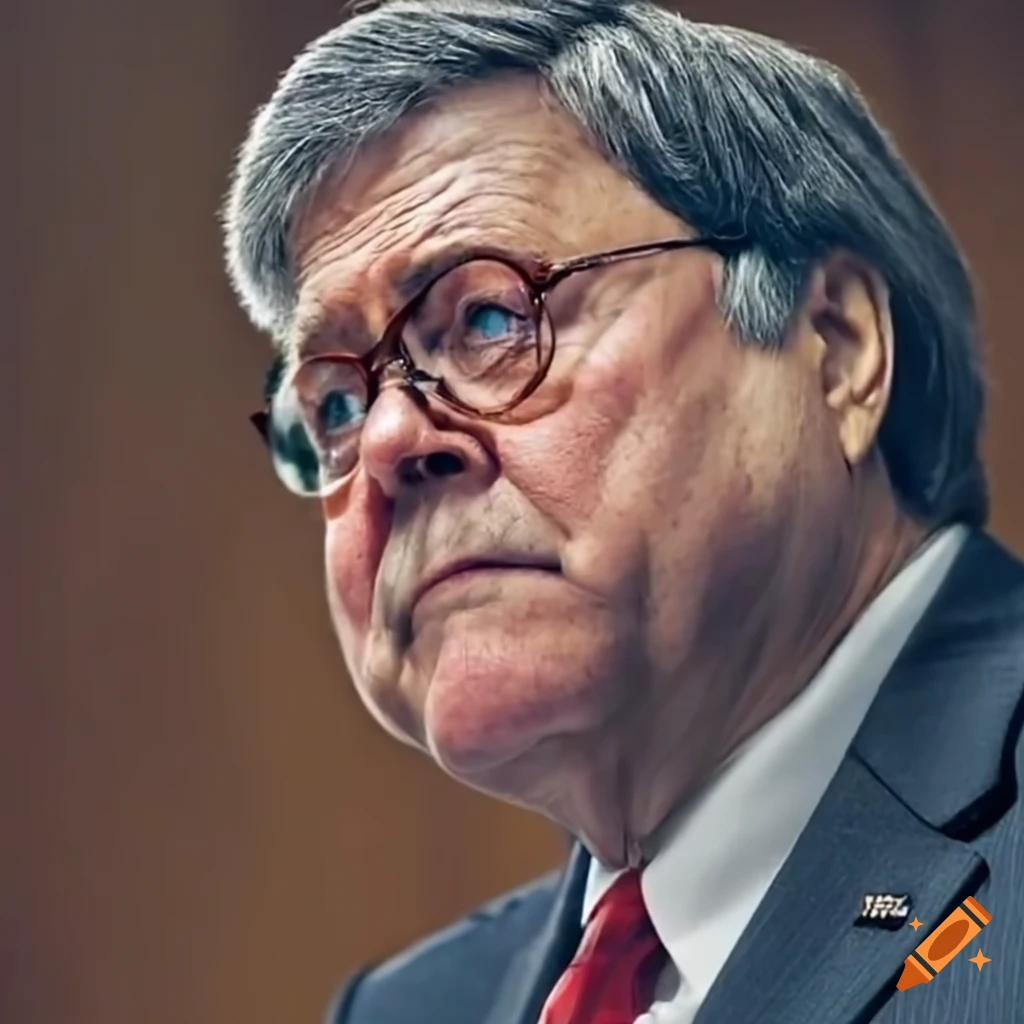 Bill barr at a senate committee hearing on Craiyon