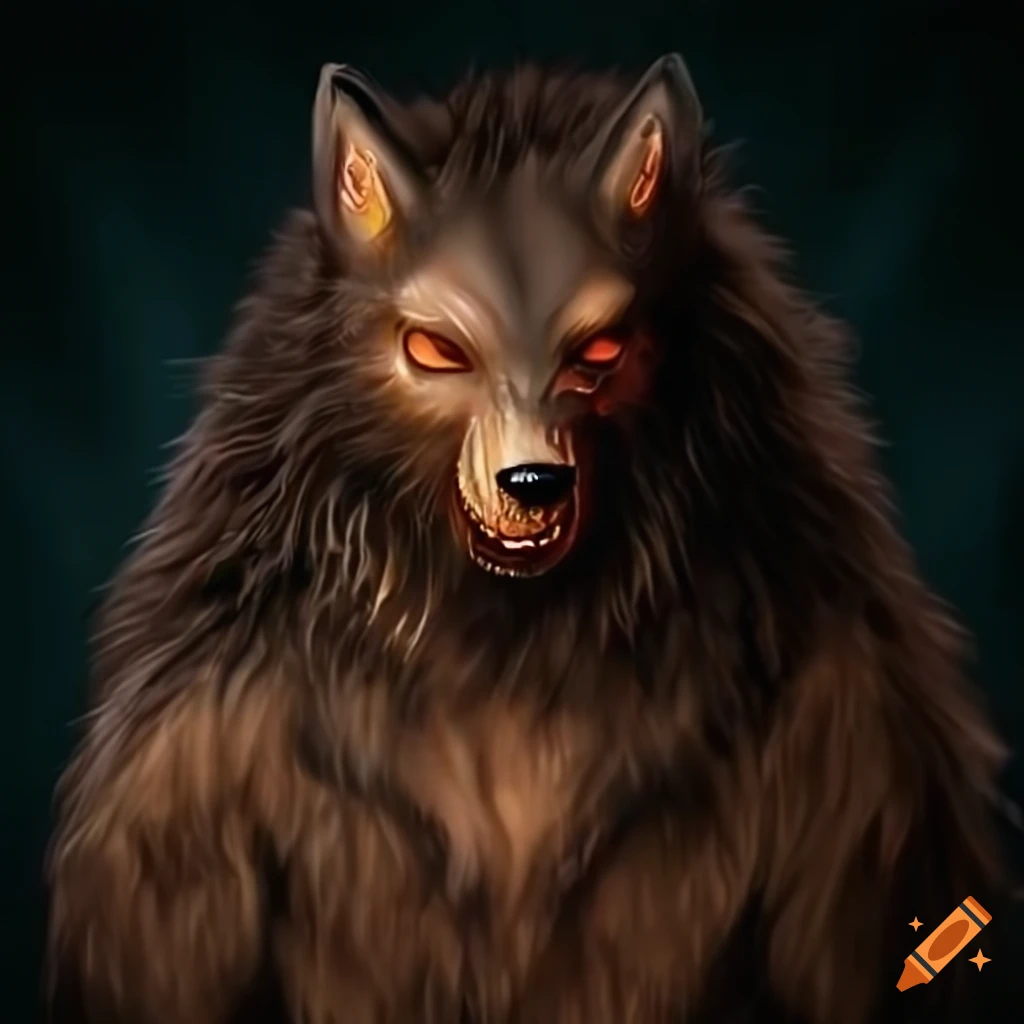 Brown werewolf on Craiyon
