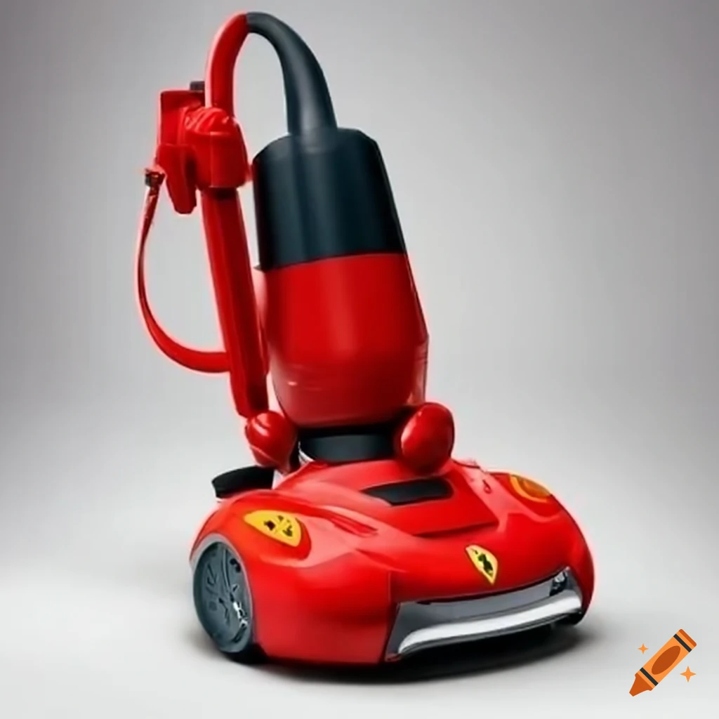 Ferrari vacuum cleaning robot on Craiyon