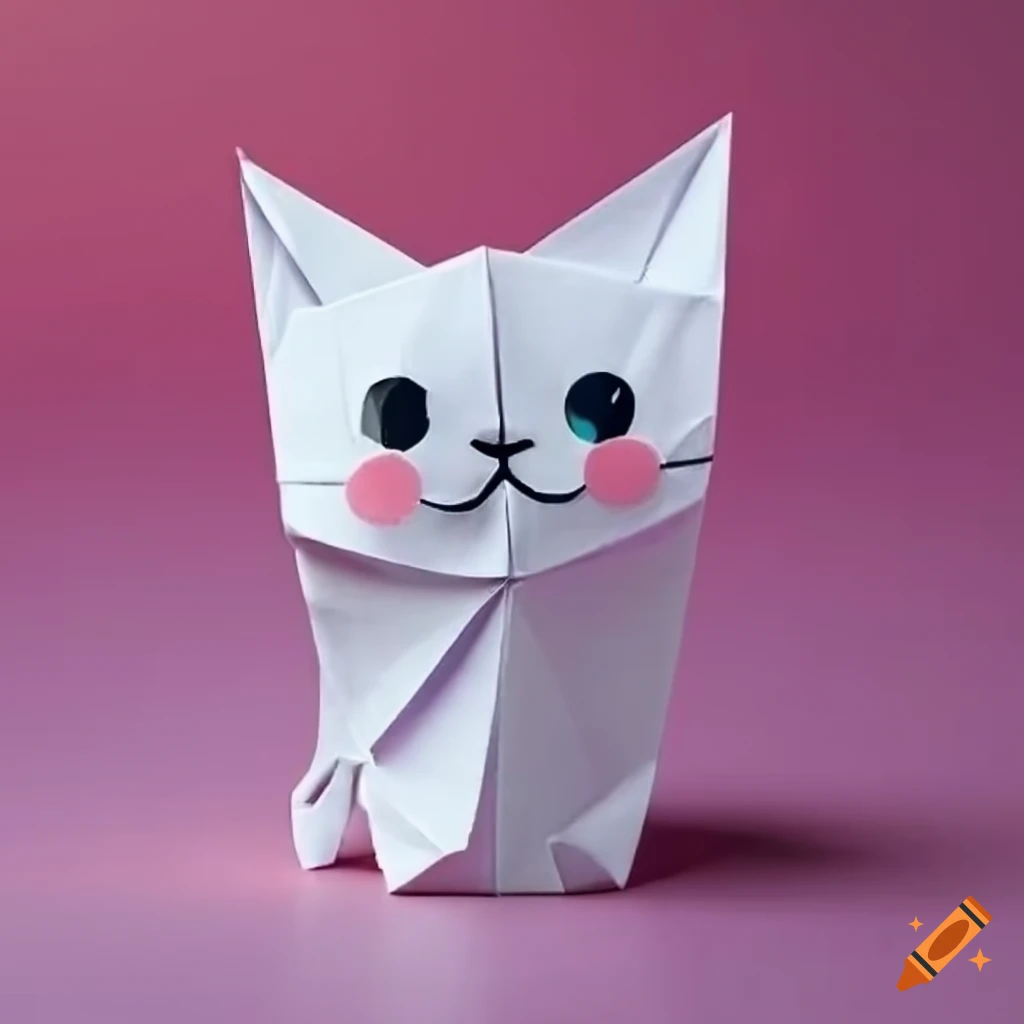 Origami cute cat on Craiyon
