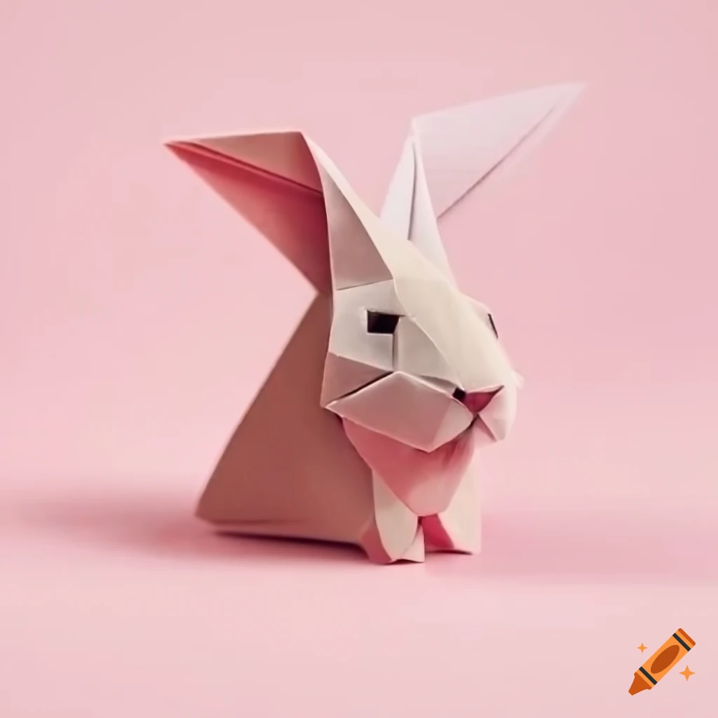 Cute rabbit origami on Craiyon