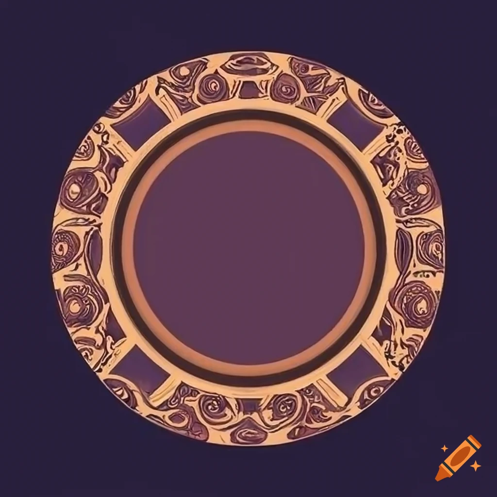 Greek style round background on Craiyon