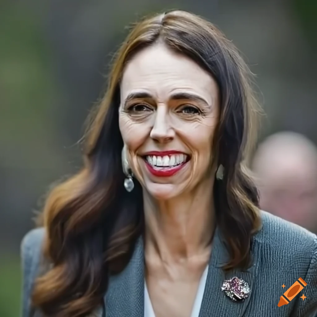 Portrait of a woman resembling New Zealand Prime Minister Jacinda ...