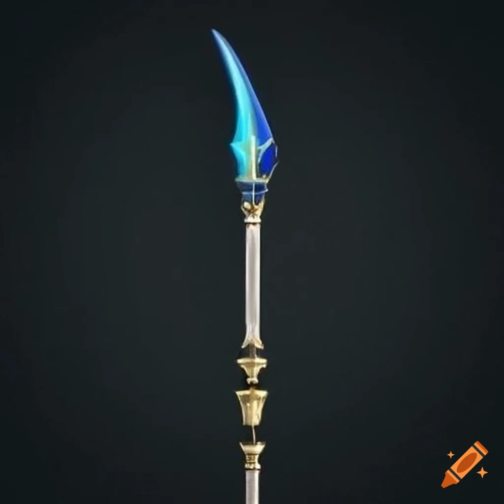 Magic polearm weapon on Craiyon