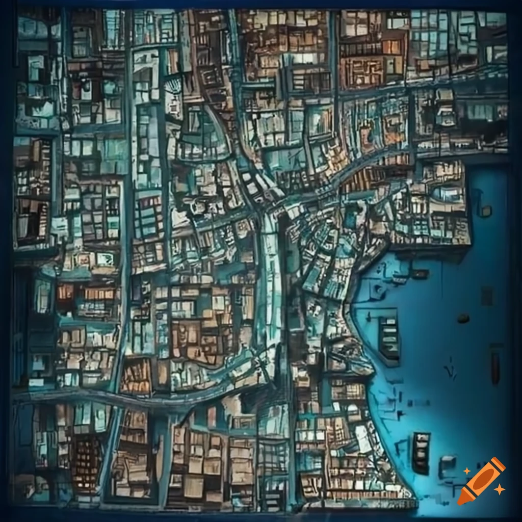 Realistic street map of a big city on Craiyon