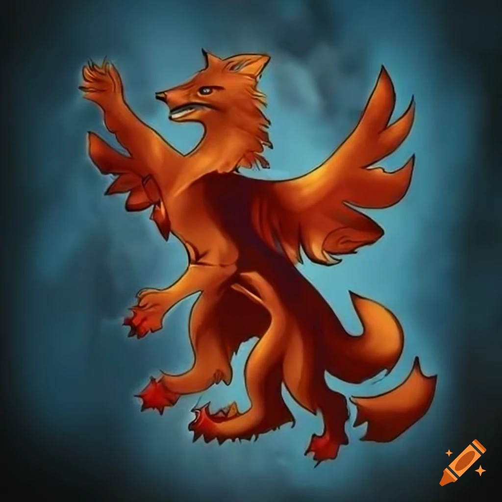 Heraldic fox on Craiyon
