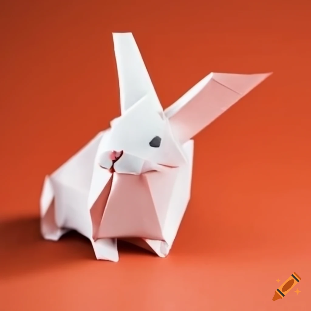 Cute rabbit origami on Craiyon