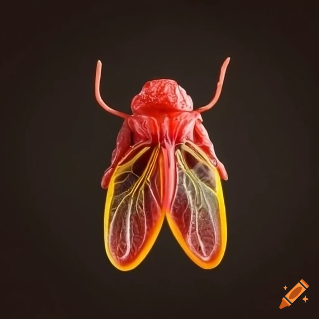 Collection of quirky cicada-shaped gummy candies on Craiyon