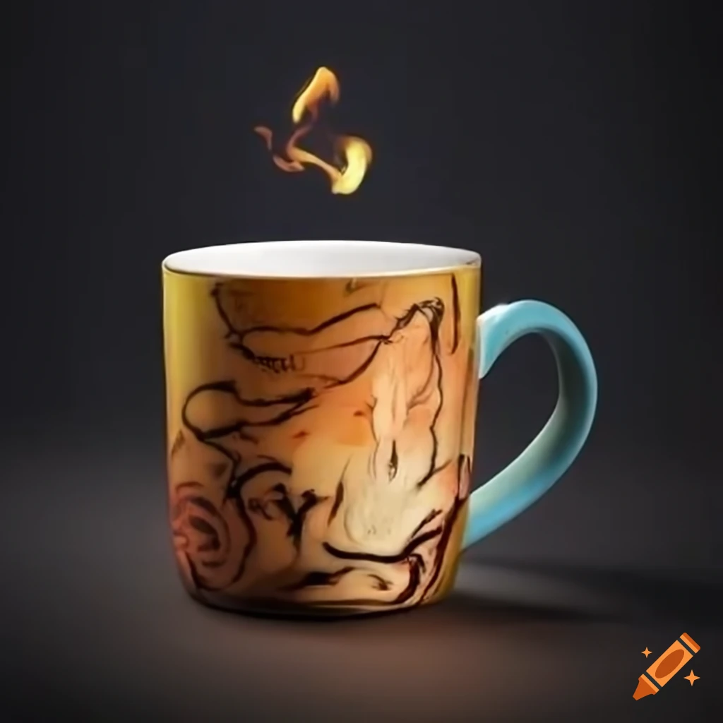 Steaming mug - artistic on Craiyon